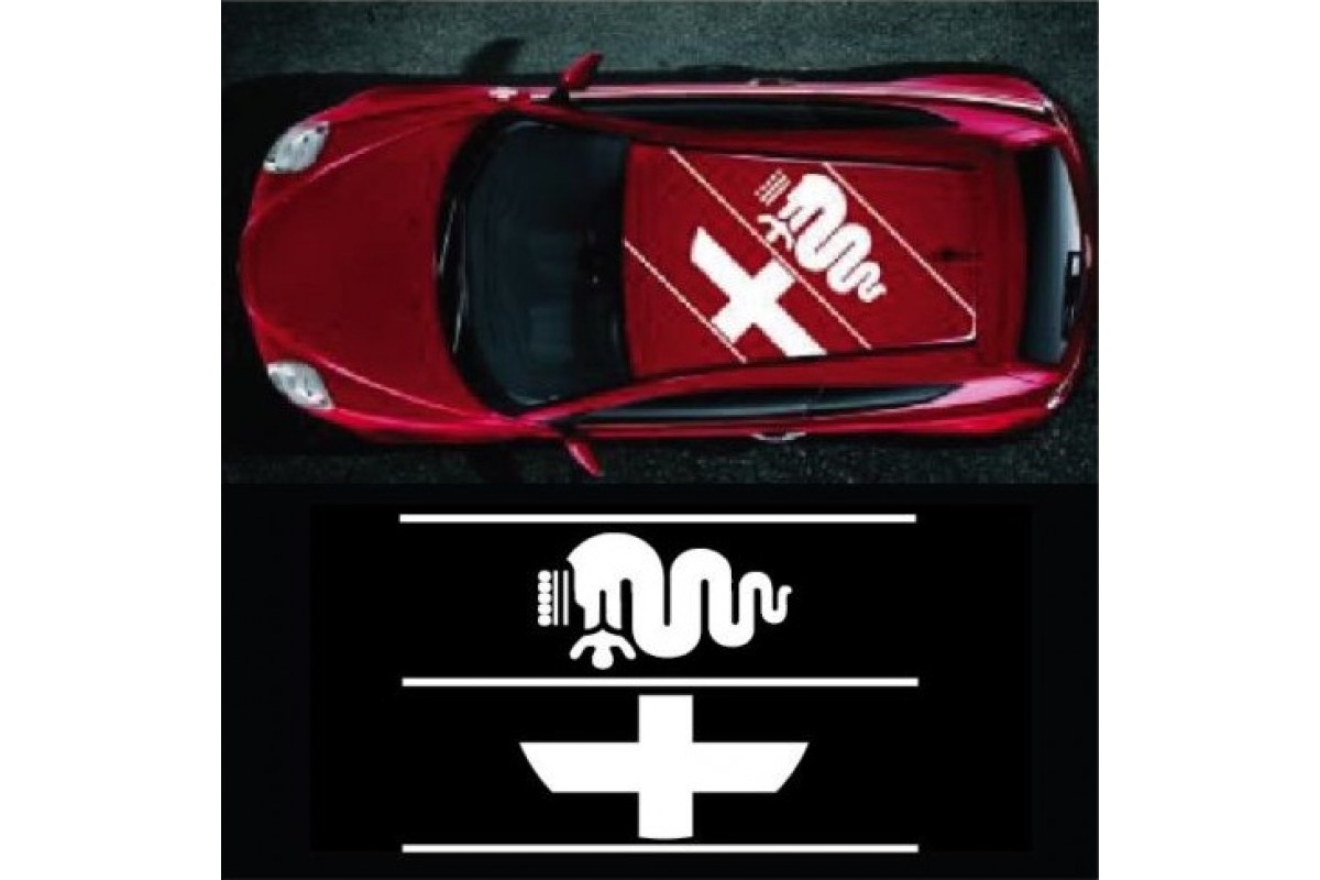Decal to fit Alfa Romeo snake Biscione decal roof decal - ALF0009 - FOR ...